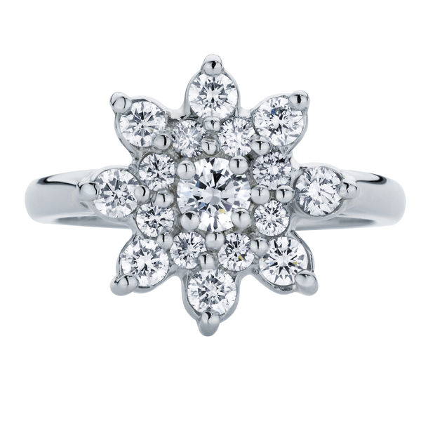 Round Other Engagement Ring White Gold | Snowflake