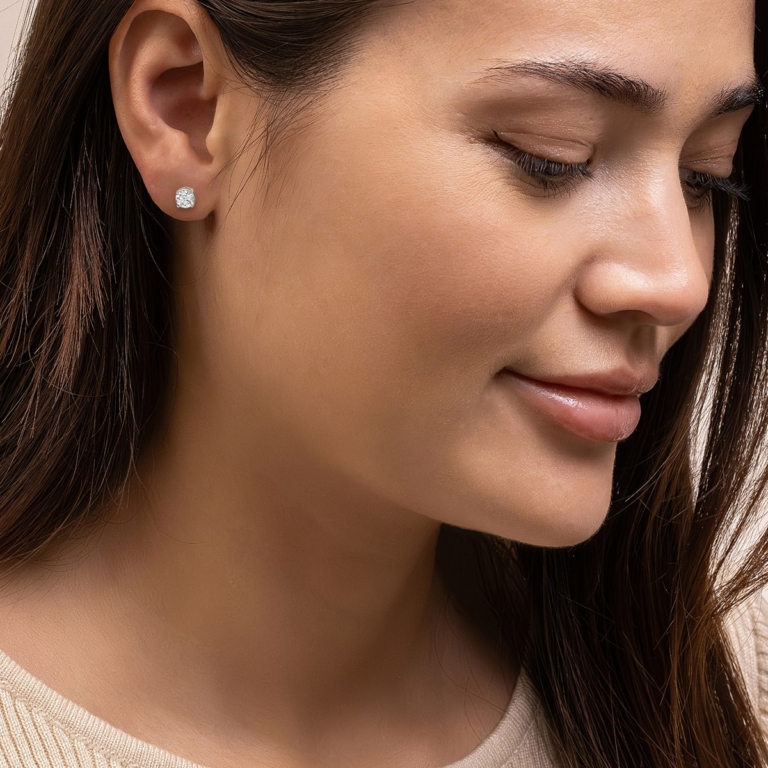 2 carat Lab Grown Diamond Stud Earrings